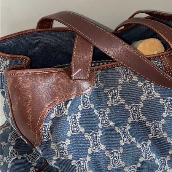 Celine | Bags | Celine Denim Logo Bag | Poshmark